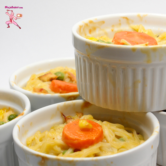 Chicken Ramen Mini Casseroles, #SundaySupper | The Ninja Baker